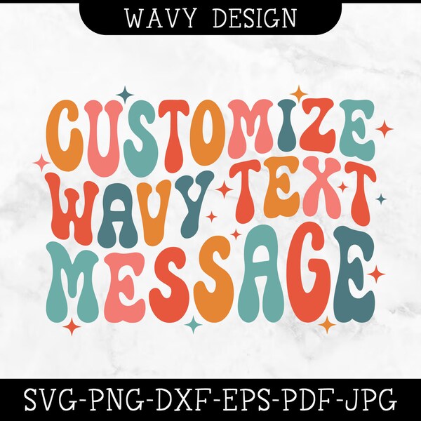 Wavy Font - Etsy