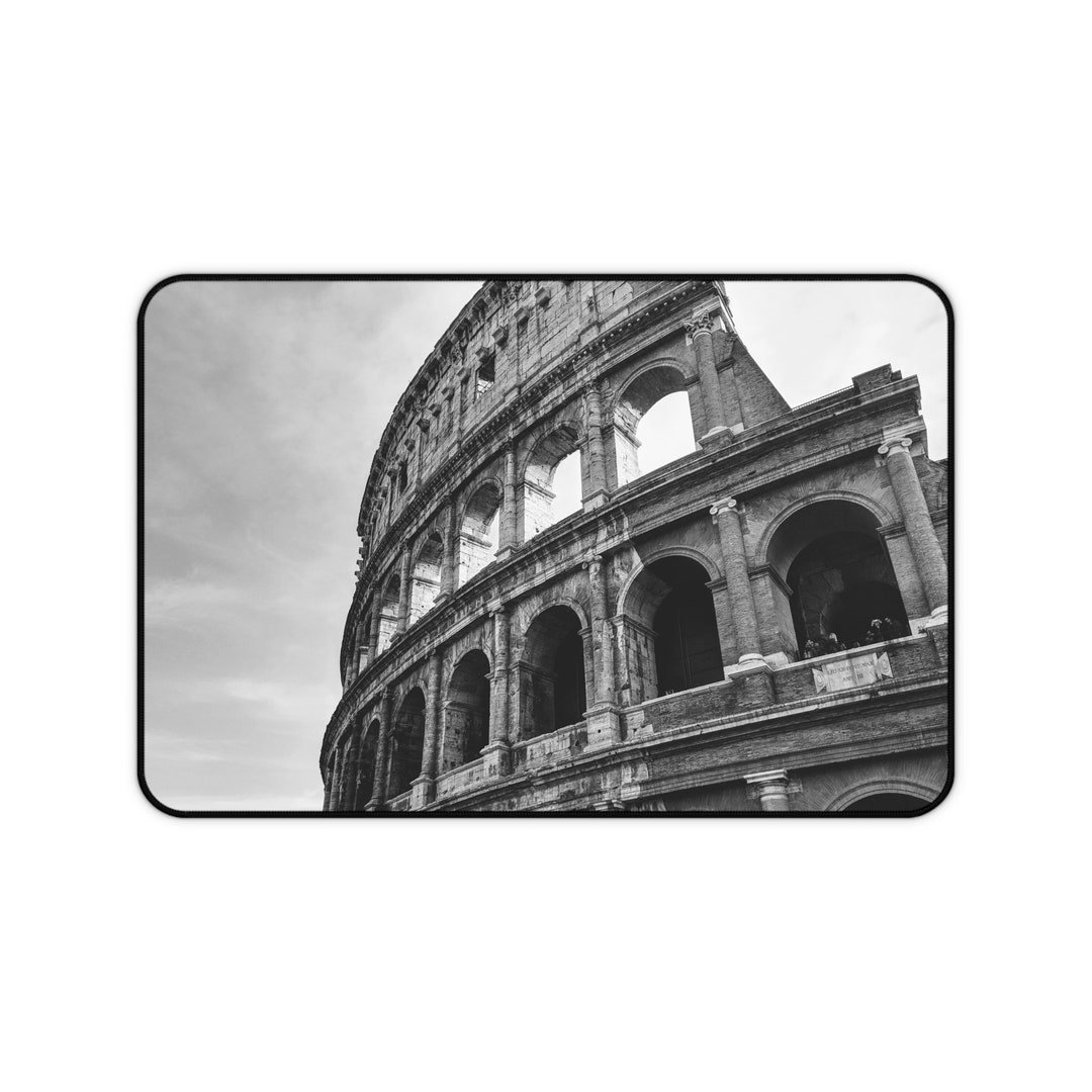 Black and White Roman Colosseum Image Graphic Desk Mat Mouse Pad - Etsy