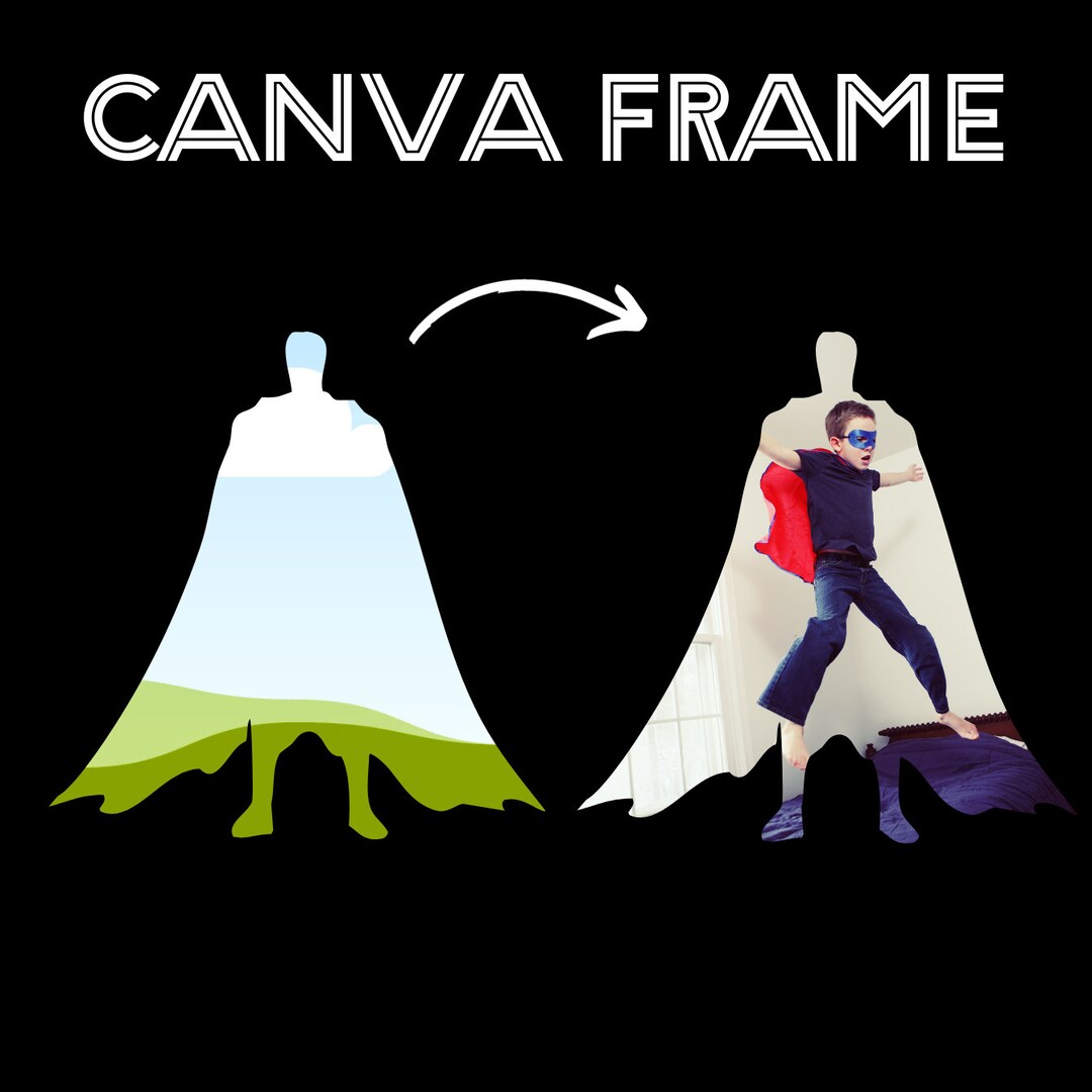 Super Hero Comic Blank Canva Frame Template Digital Design - Etsy