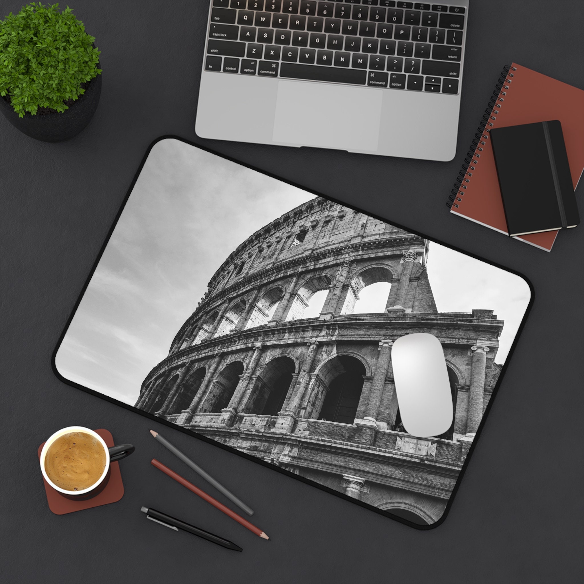 Black and White Roman Colosseum Image Graphic Desk Mat Mouse Pad - Etsy