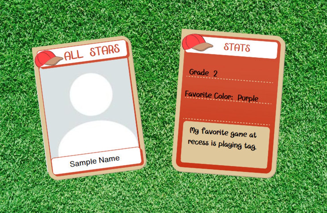 Baseball Card Template Digital Image Download - Etsy