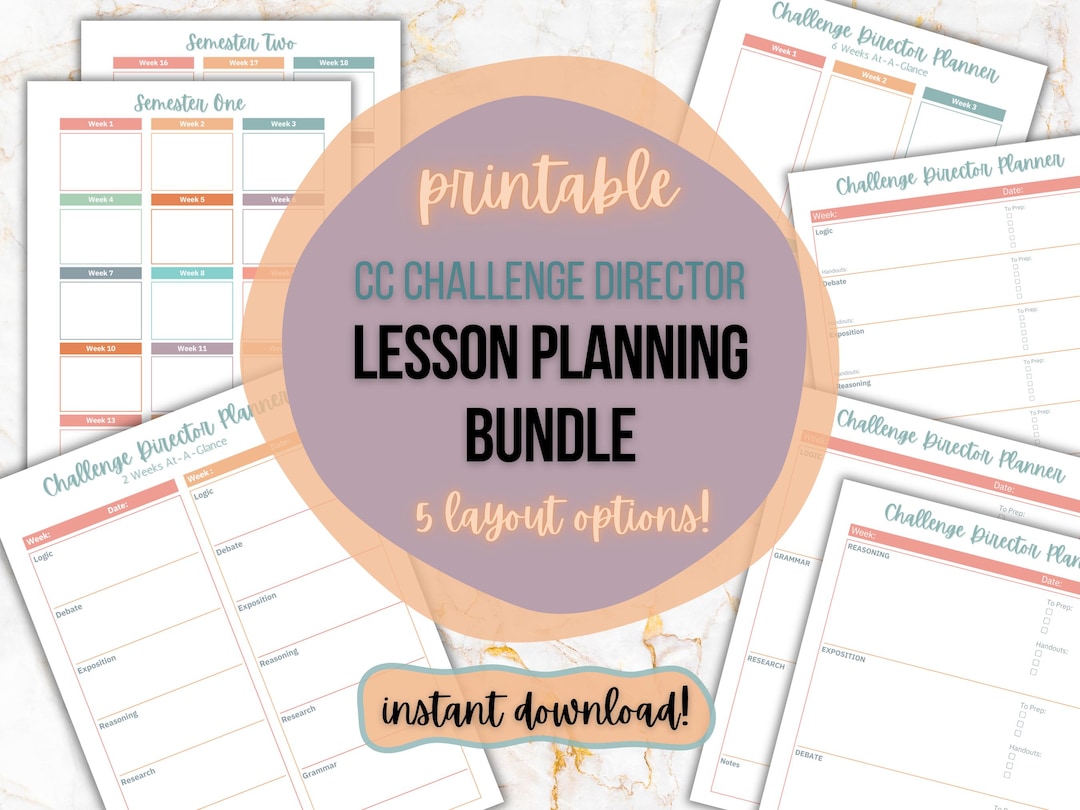 CC Challenge Director Planning Pages, Classical Conversations Planner ...