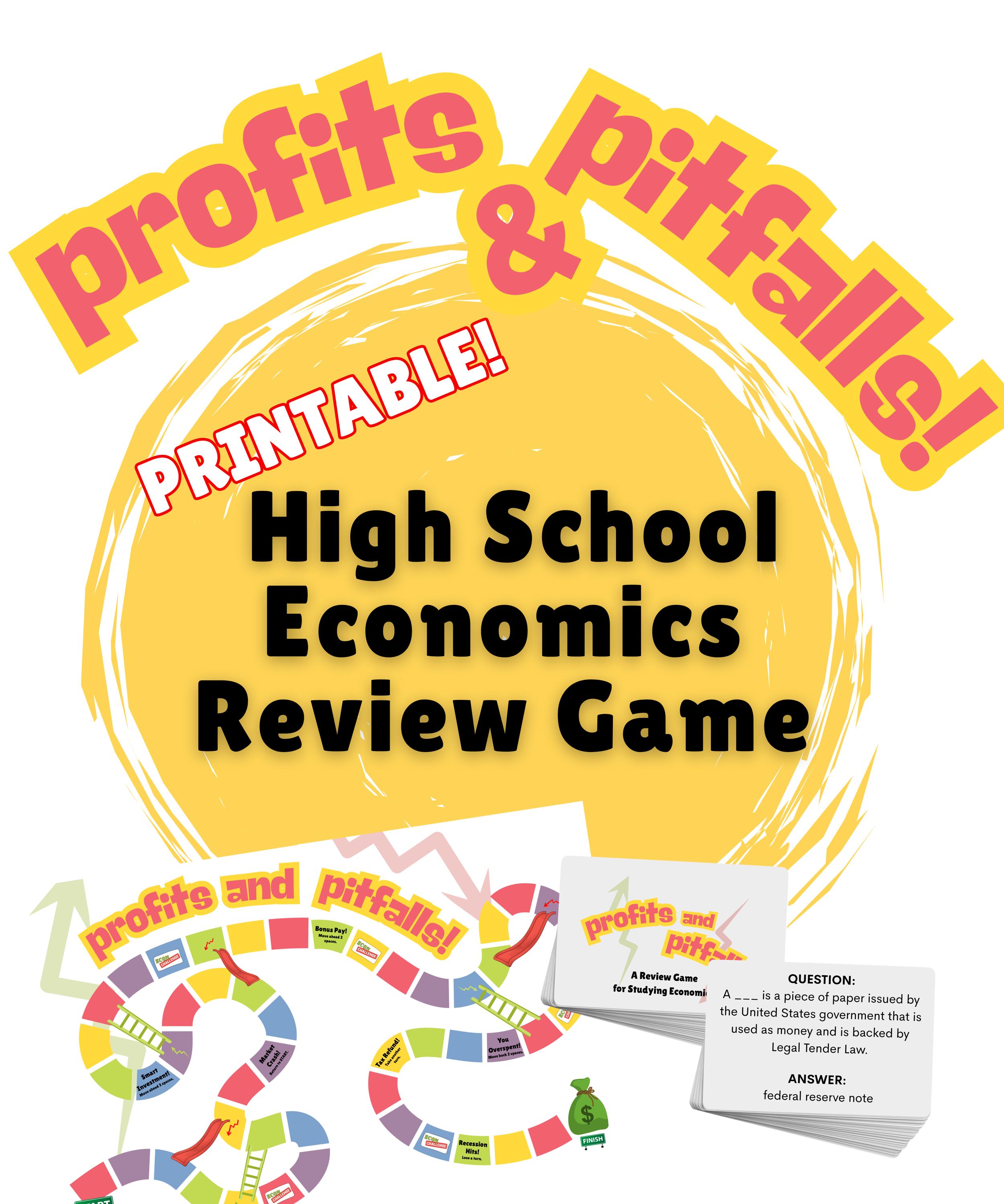 Profits and Pitfalls - Challenge 1 - Economics Review Game - High ...