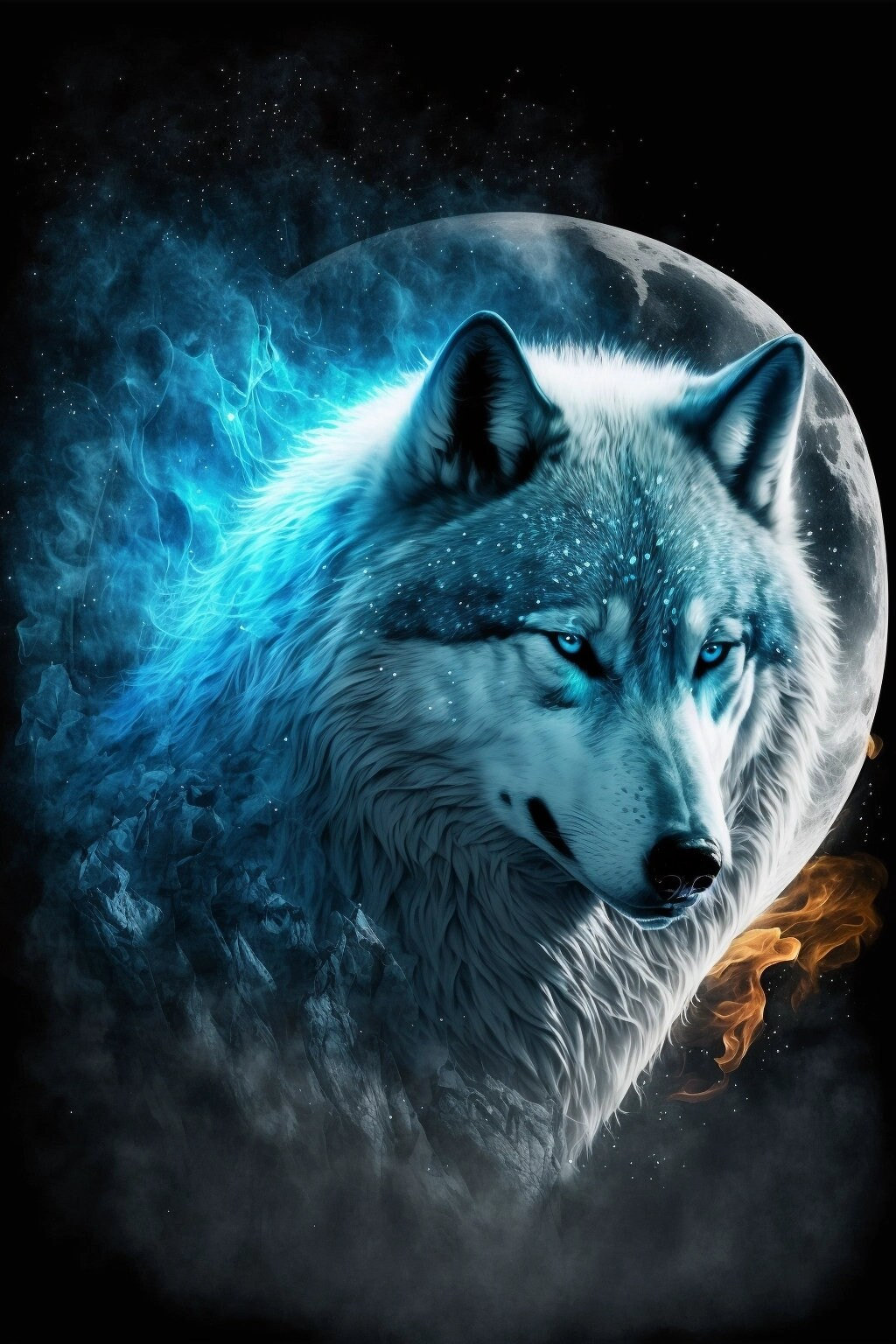 Wolf Art, Digital Print, Home Decor, Beautiful Animals, Majestic ...