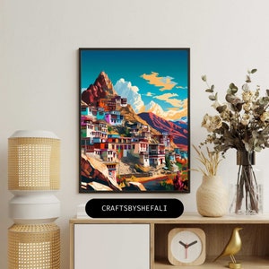 Leh Ladakh Travel Poster, Indian Pop Art Print (digital Download) - Etsy
