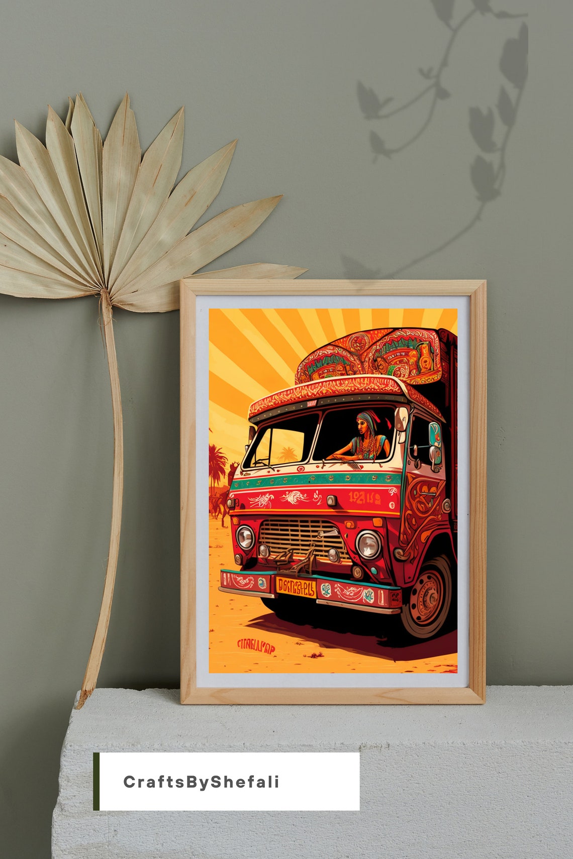 Retro Indian Truck Art Print, Desi Illustration (digital Download) - Etsy