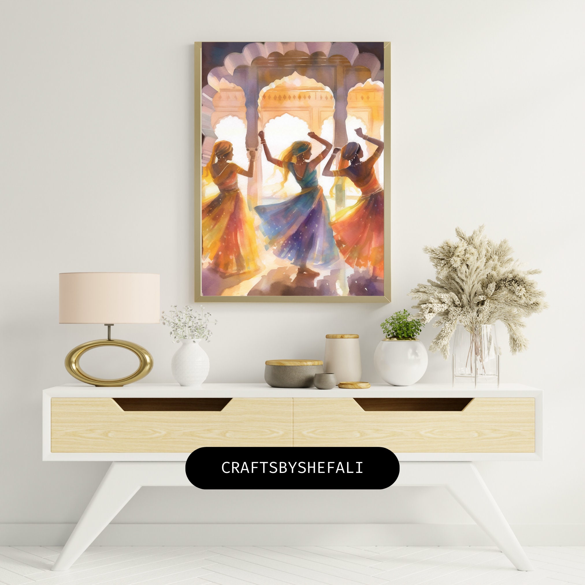 Indian Folk Art Indian Dancing Art Indian Painting Indian - Etsy