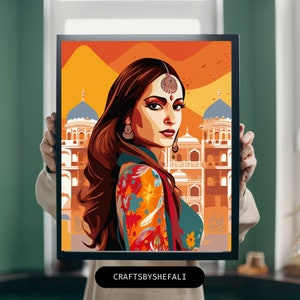 Indian Desi Wall Art Print Poster Indian Food Stall, Indian Pop Art ...