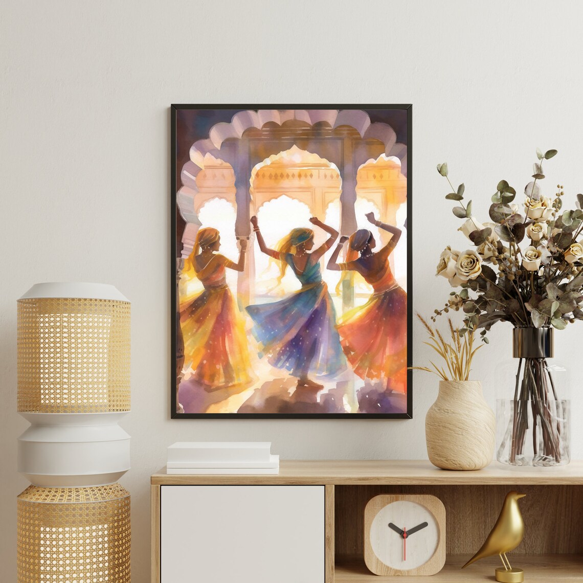 Indian Folk Art Indian Dancing Art Indian Painting Indian - Etsy
