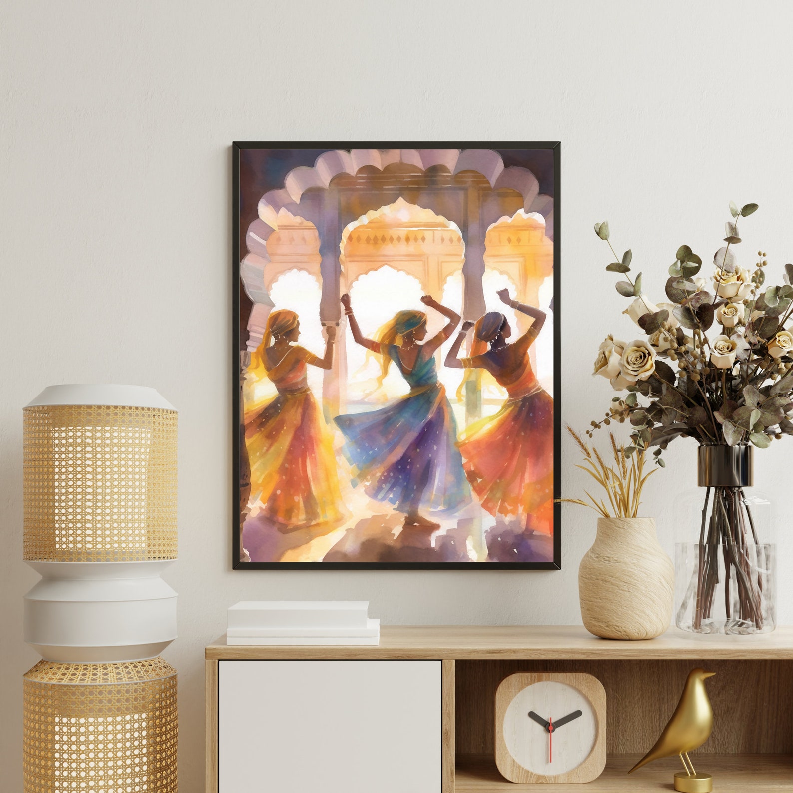Indian Folk Art Indian Dancing Art Indian Painting Indian - Etsy