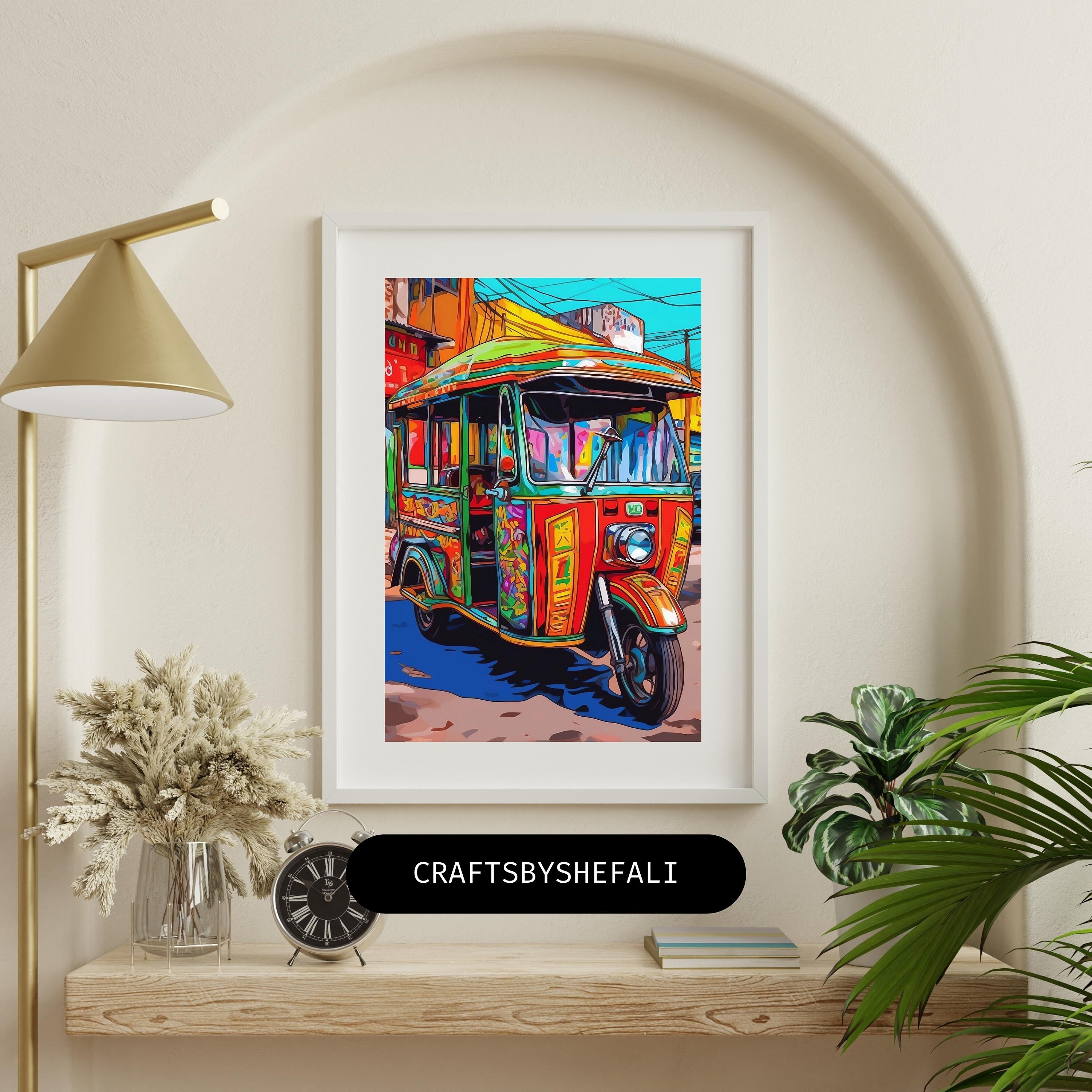 Indian Desi Wall Art Print Poster Auto Rickshaw, Indian Pop Art, Desi ...