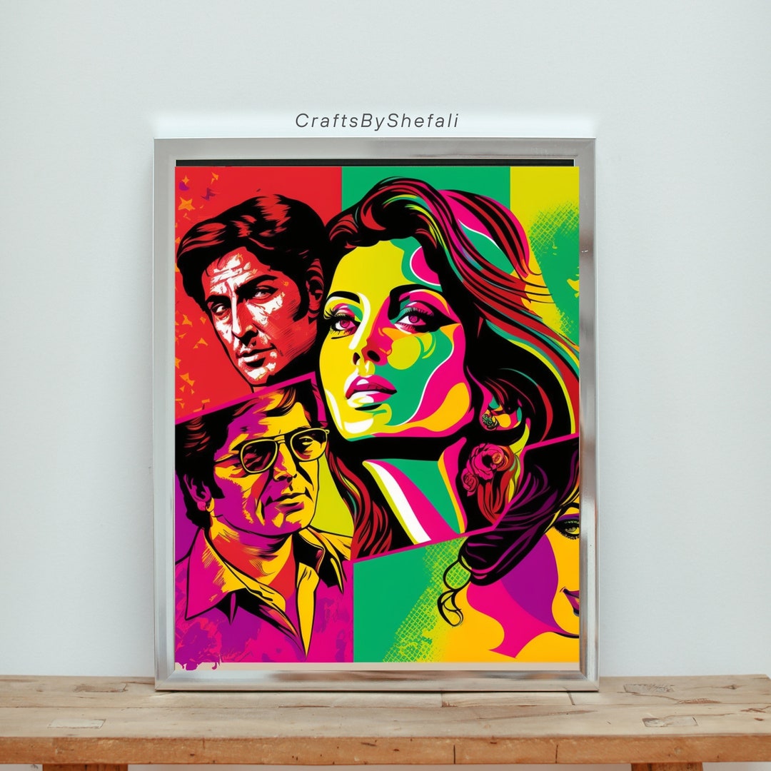 Bollywood Pop Art Print, Indian Cinema Home Decor (digital Download) - Etsy