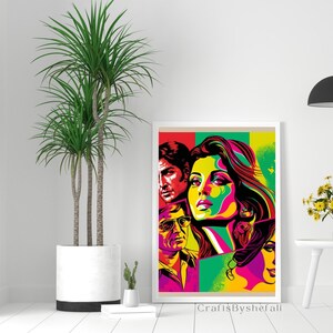 Bollywood Pop Art Print, Indian Cinema Home Decor (digital Download) - Etsy