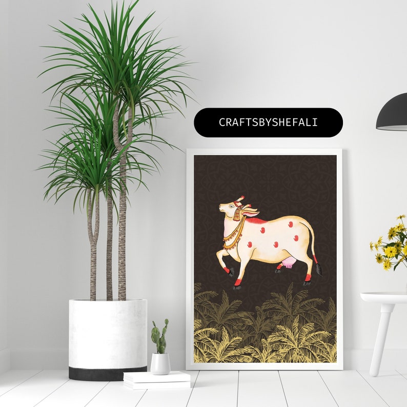 Pichwai Cow Print, Indian Folk Art Poster (digital Download) - Etsy