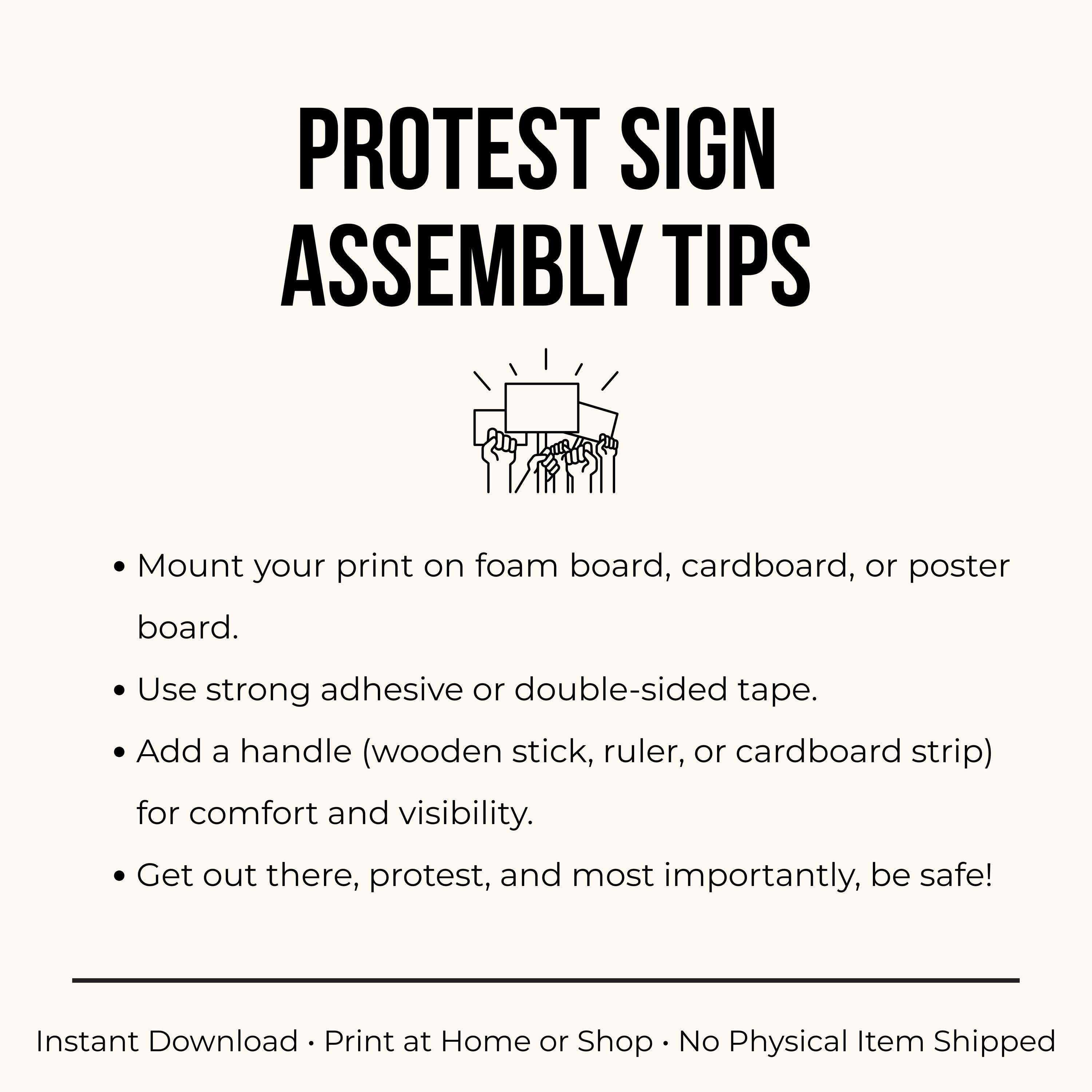 Protest Sign Printable: Not Asking Demanding, Activist Art (digital ...