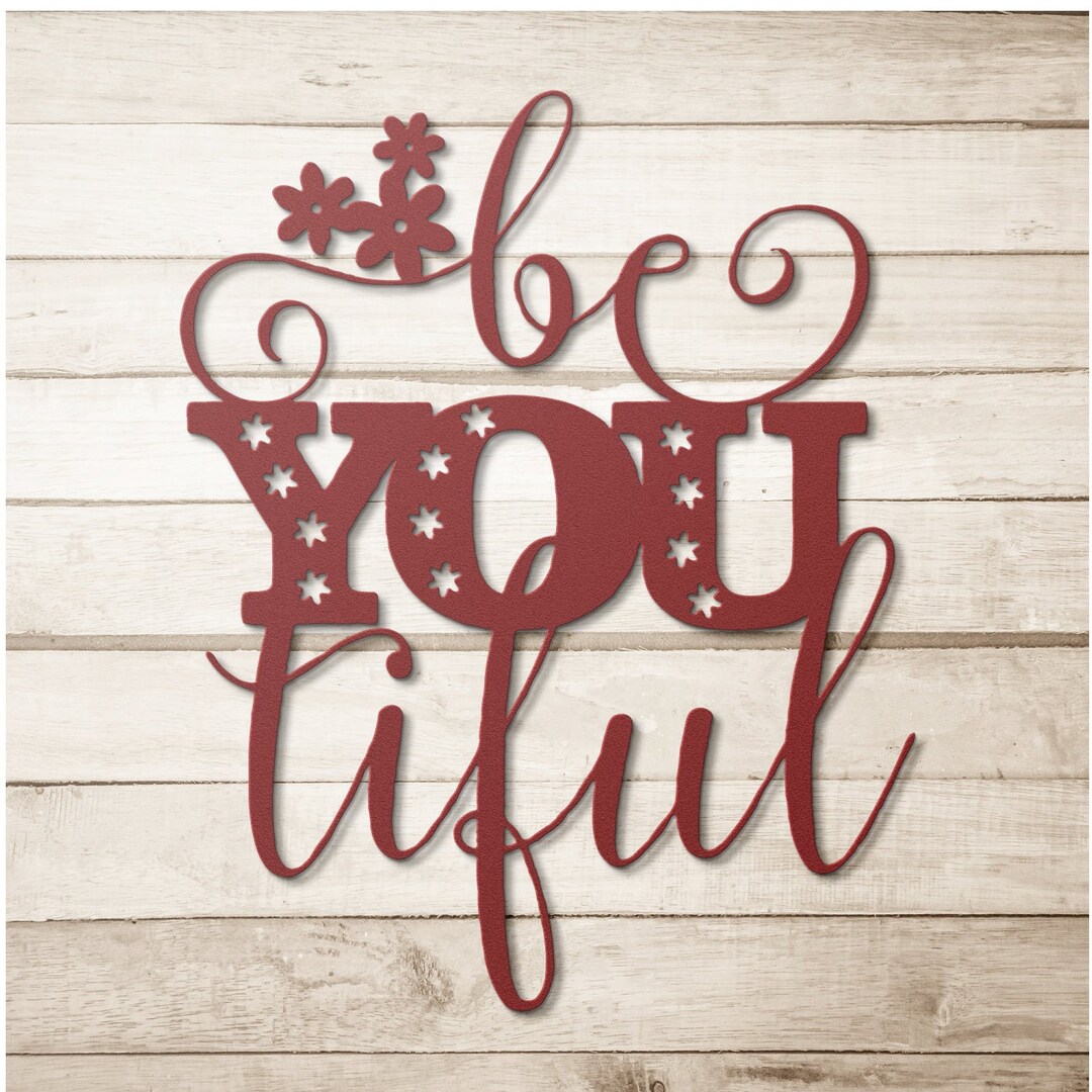 Gift for Daughter Beautiful Beyoutiful Metal Wall Decor, Sign for ...