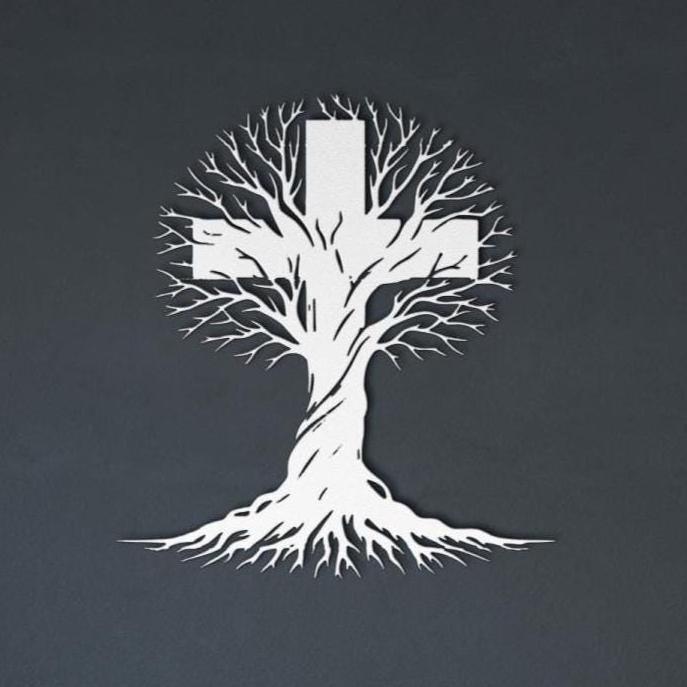 Tree of Life Cross Metal Wall Art: Christian Home Decor - Etsy