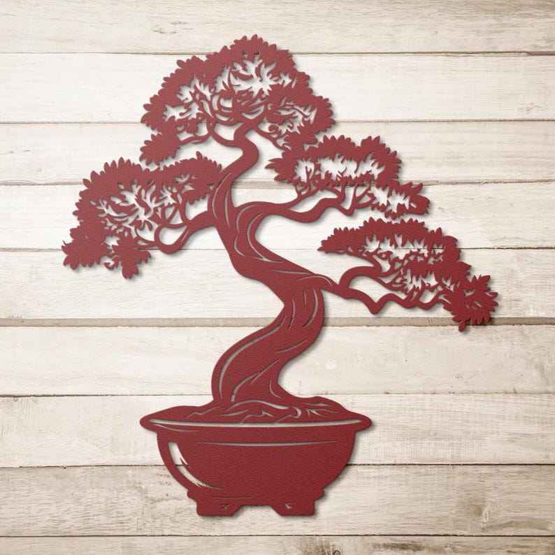 Metal Bonsai Wall Art, Nature Lover Gift, Fireplace Decor, Branch Decor ...