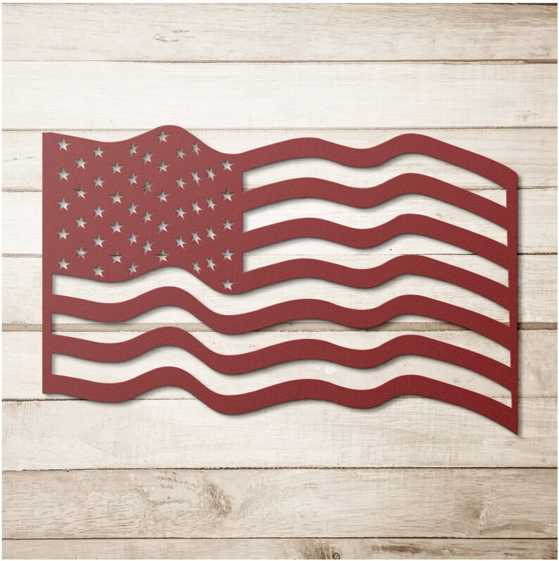 American Flag Metal American Flag Custom Outdoor American Flag Sign ...