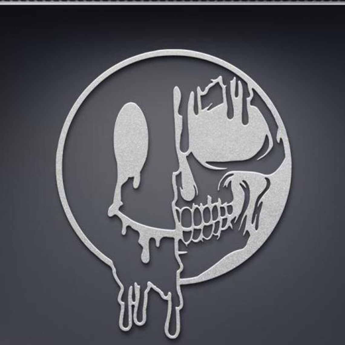 Halloween Decoration Metal Skeleton Face Sign Indoor/outdoor Yard ...