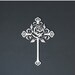 Rose Crowned Cross, Metal Crowned Cross Adorned With a Delicate Rose ...