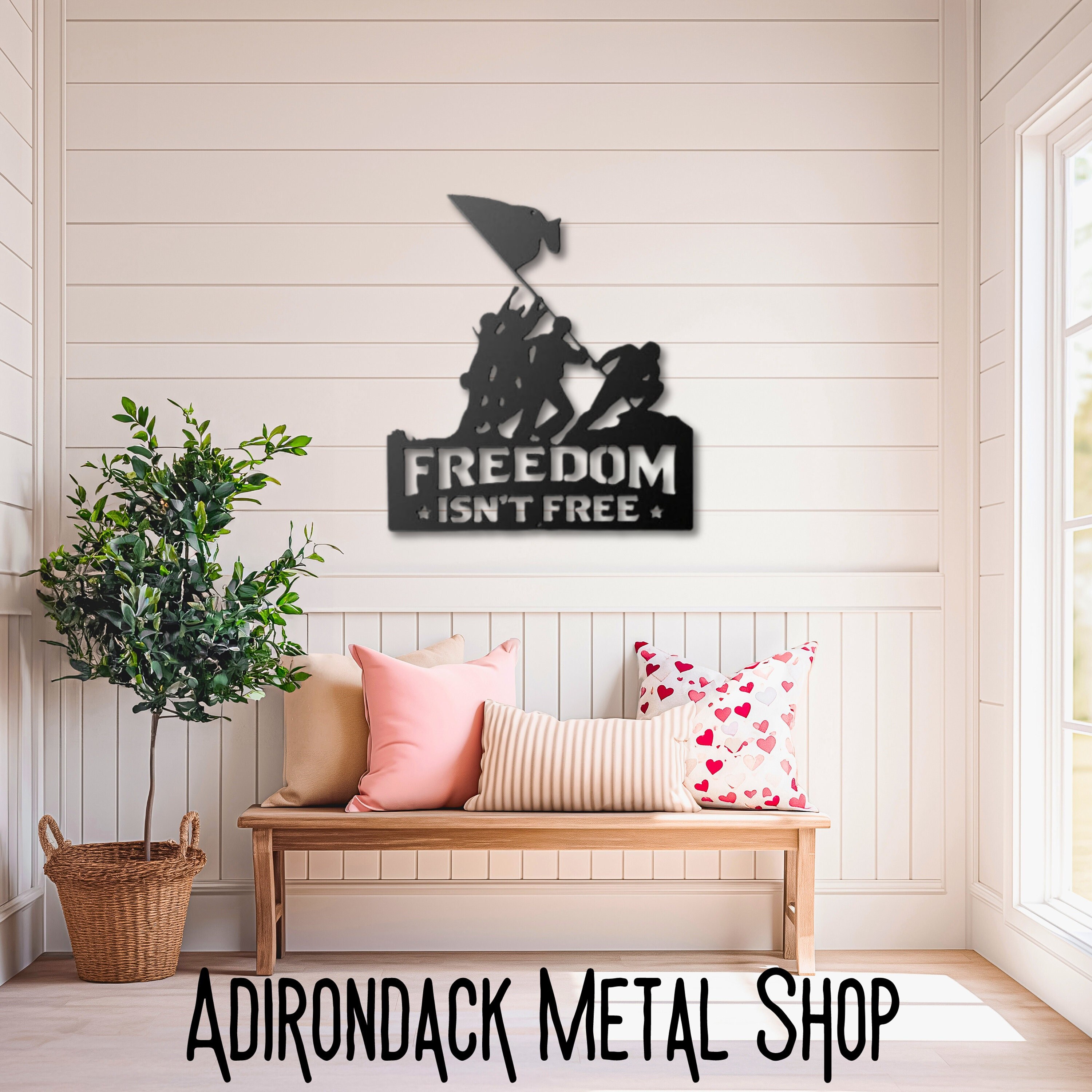 Metal Freedom Isn't Free Sign, Patriot Sign, Porch Decor, Patio Sign ...