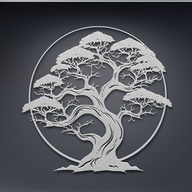 Metal Bonsai Wall Art, Nature Lover Gift, Fireplace Decor, Branc Decor ...