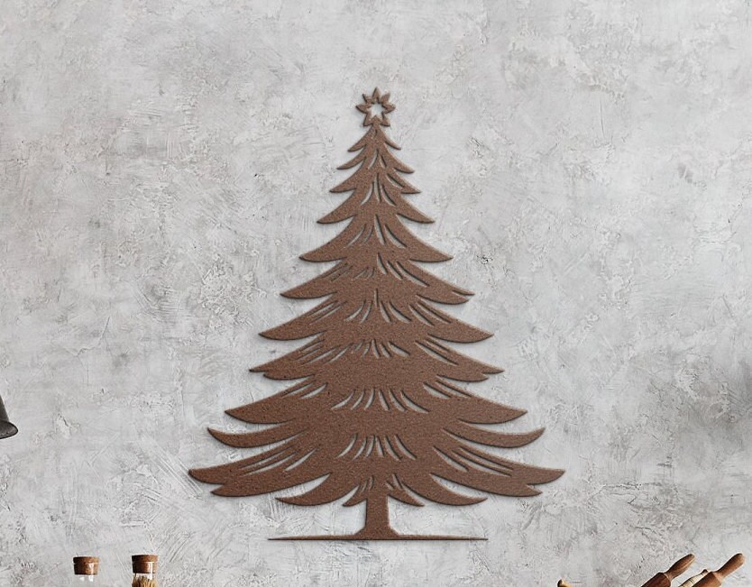 Christmas Tree Metal Christmas Tree Decor Hang Inside/outside With ...