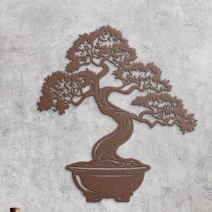 Metal Bonsai Wall Art, Nature Lover Gift, Fireplace Decor, Branch Decor ...