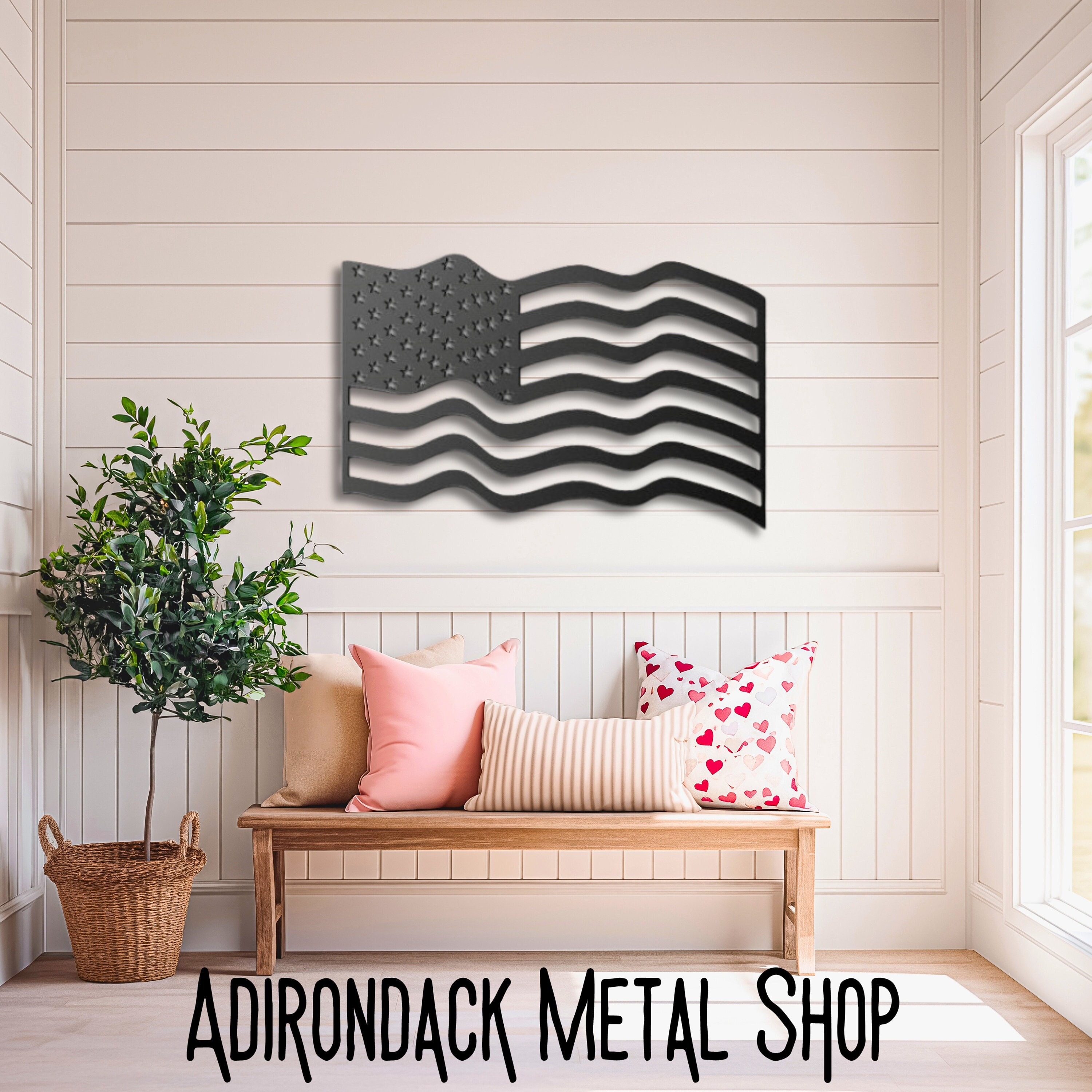 American Flag Metal American Flag Custom Outdoor American Flag Sign ...