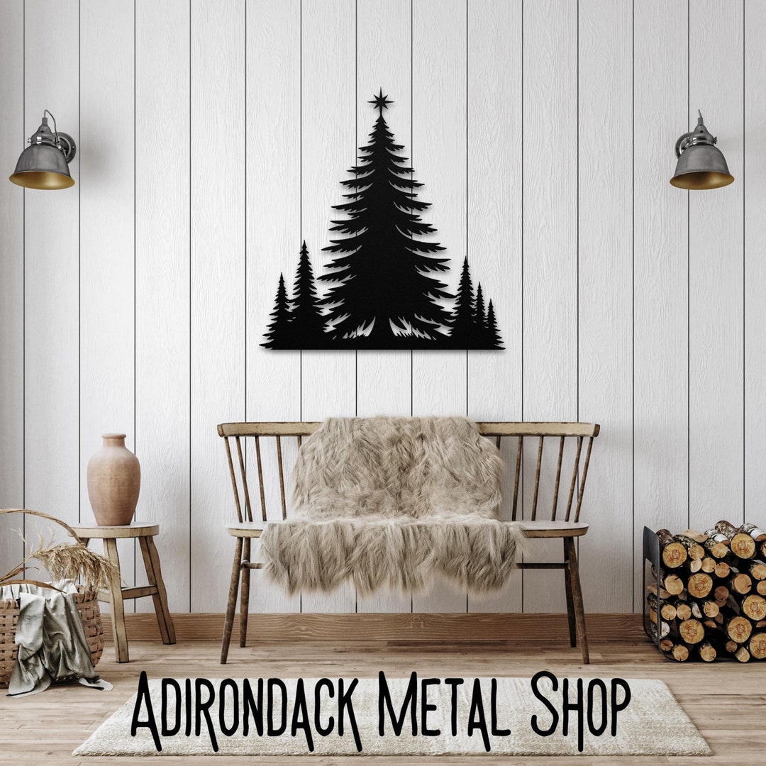 Christmas Tree Metal Christmas Tree Decor Hang Indoor/outdoor Metal ...