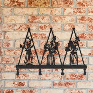 Spring Flower Metal Wall Decor, Unique Design Flower Art, Home Decor ...