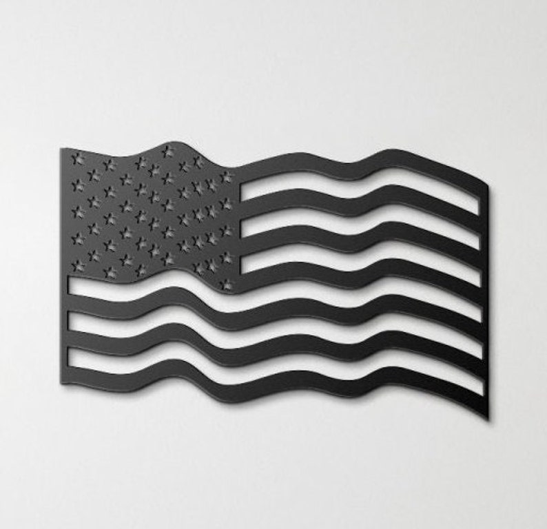 American Flag Metal American Flag Custom Outdoor American Flag Sign ...