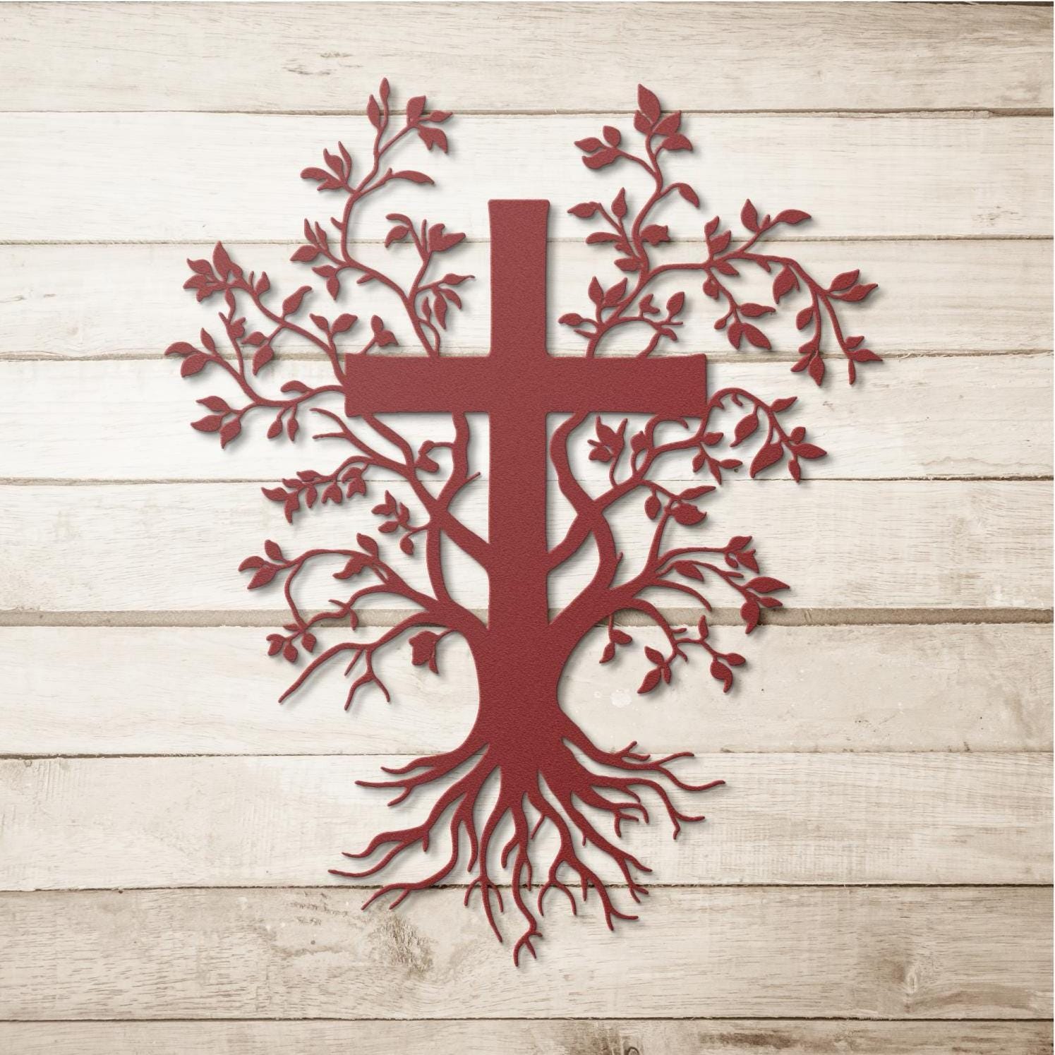 Tree of Life Cross Metal Wall Art Faith Decor Christian Home Gift - Etsy