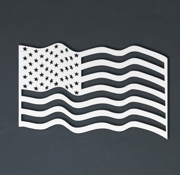 American Flag Metal American Flag Custom Outdoor American Flag Sign ...
