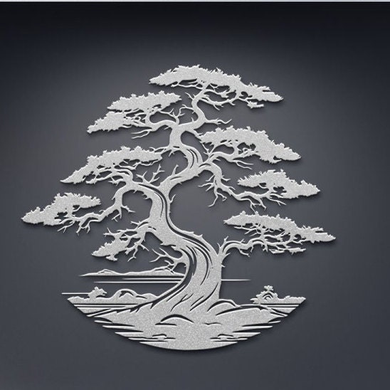 Metal Bonsai Wall Art, Nature Lover Gift, Fireplace Decor, Branc Decor ...