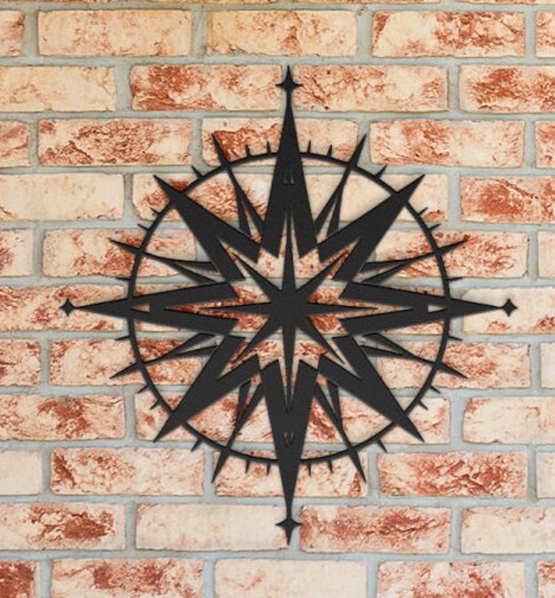 Metal Compass Wall Art , Housewarming Gift , Wedding Gift , Home Decor ...