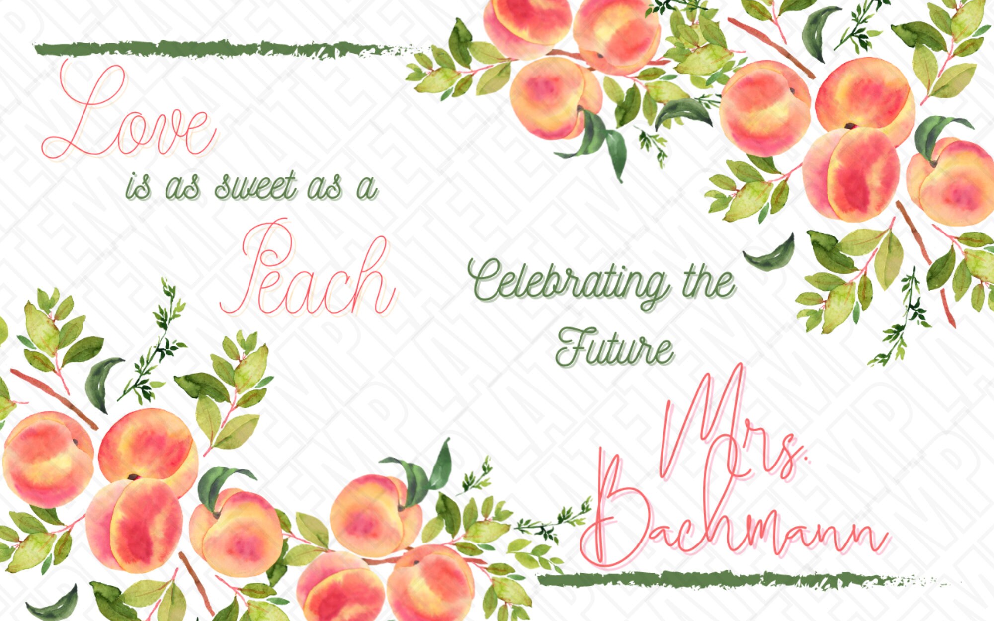Peaches Invitation Template Digital Download - Etsy