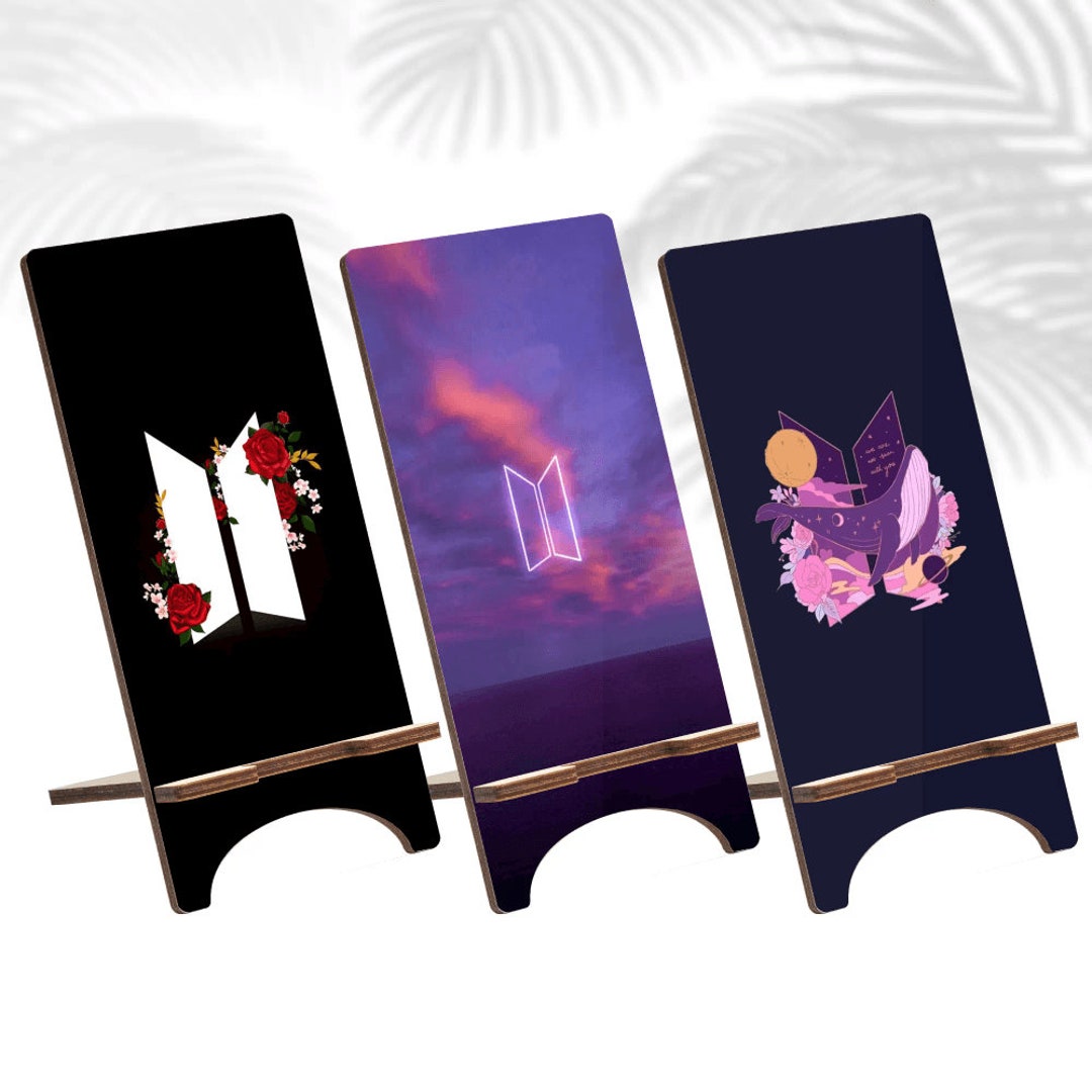 Bts Wood Phone Stand Kpop Holder for iPhone 15 14 13 12 11 - Etsy