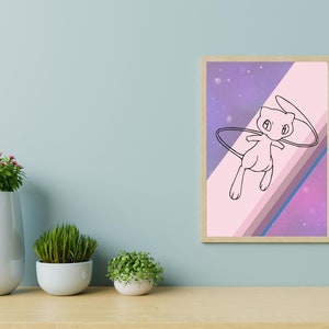 Mew Minimalist Wall Decor Printable Wall Art Home Decor Digital ...