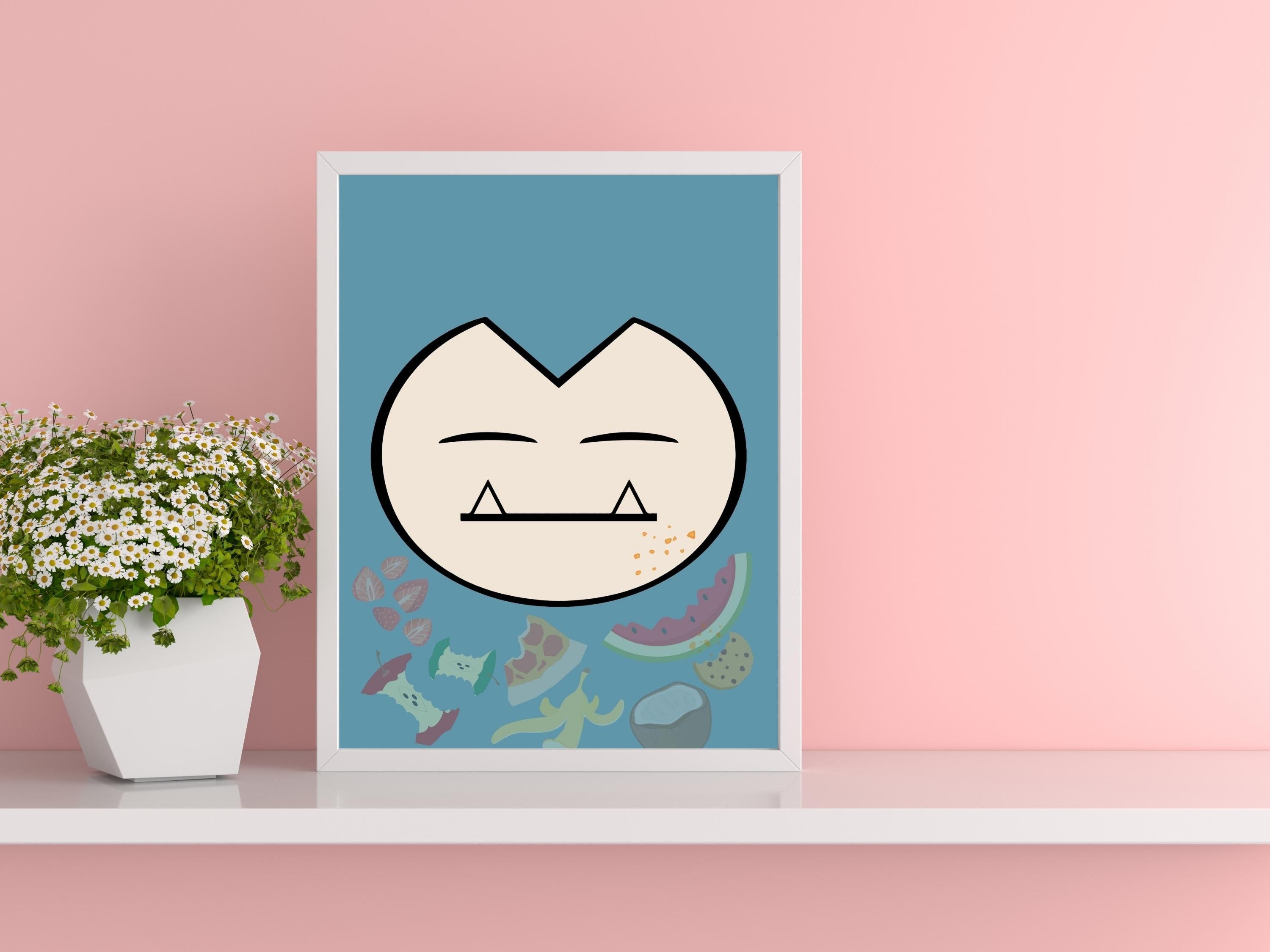 Snorlax Minimalist Wall Decor Printable Wall Art Home Decor Digital ...