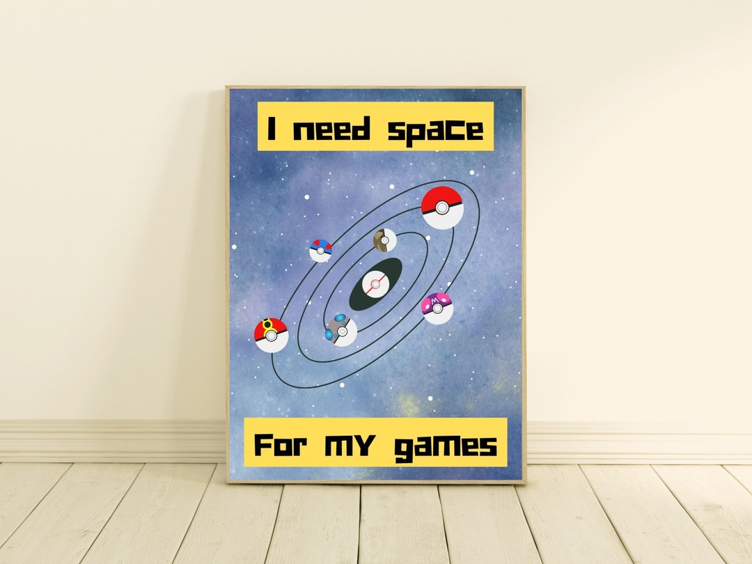 Poke Balls in Space Wall Decor Printable Wall Art Home - Etsy