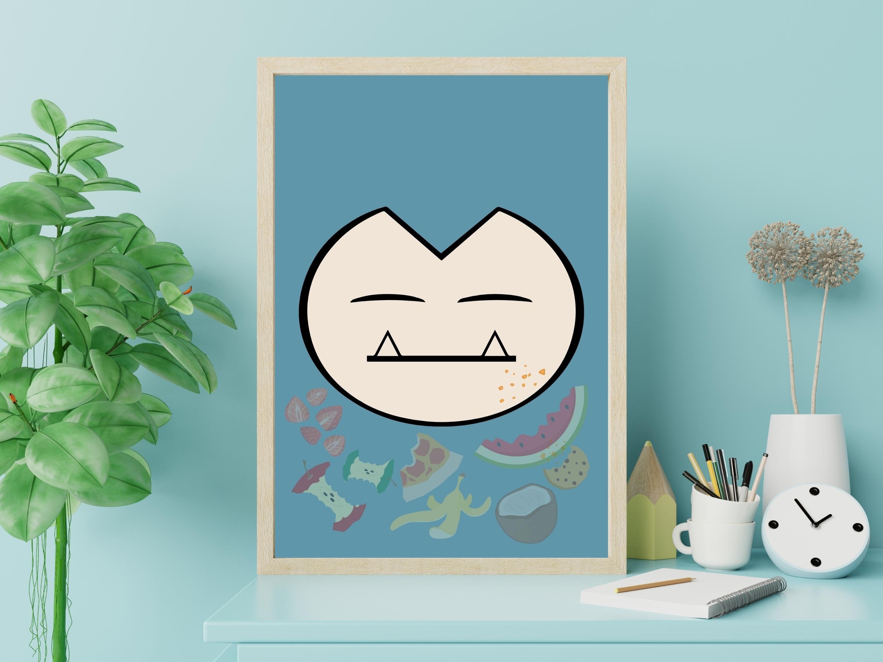 Snorlax Minimalist Wall Decor Printable Wall Art Home Decor Digital ...