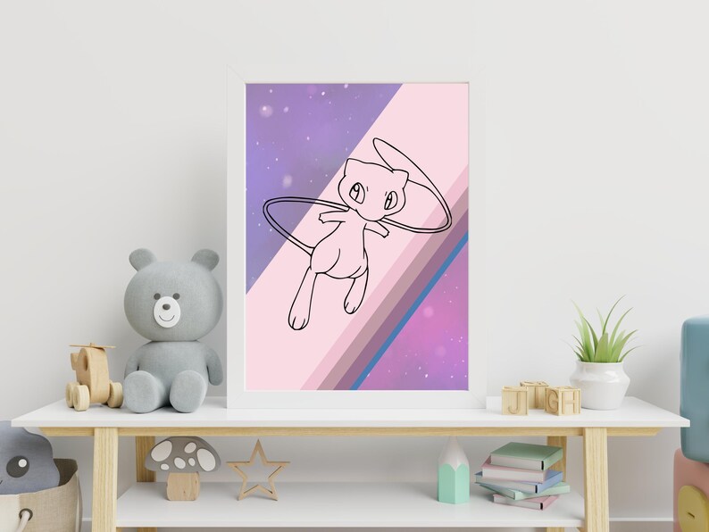 Mew Minimalist Wall Decor Printable Wall Art Home Decor Digital ...