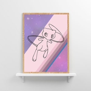 Mew Minimalist Wall Decor Printable Wall Art Home Decor Digital ...