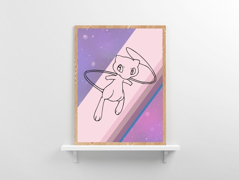 Mew Minimalist Wall Decor Printable Wall Art Home Decor Digital ...