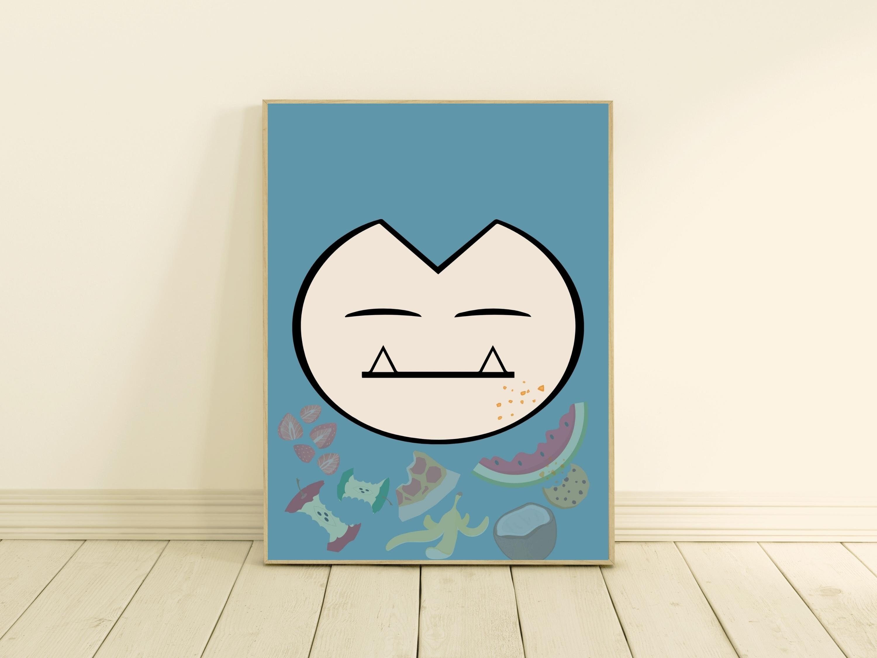 Snorlax Minimalist Wall Decor Printable Wall Art Home - Etsy