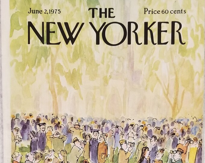 Vintage New Yorker Magazine (COVER ONLY) June 2, 1975 James Stevenson ...