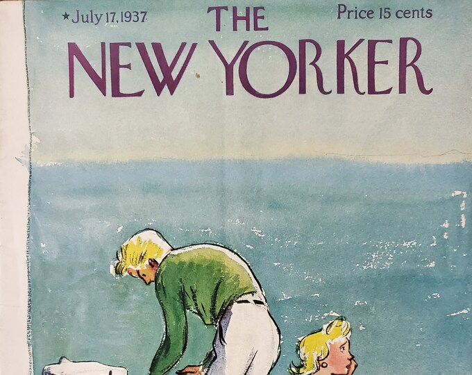 Vintage New Yorker Magazine (cover Only) July 17, 1937 Alice Harvey ...