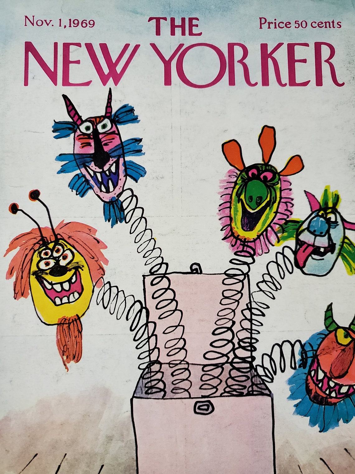 Vintage New Yorker Magazine (cover Only) November 1, 1969 William Steig ...
